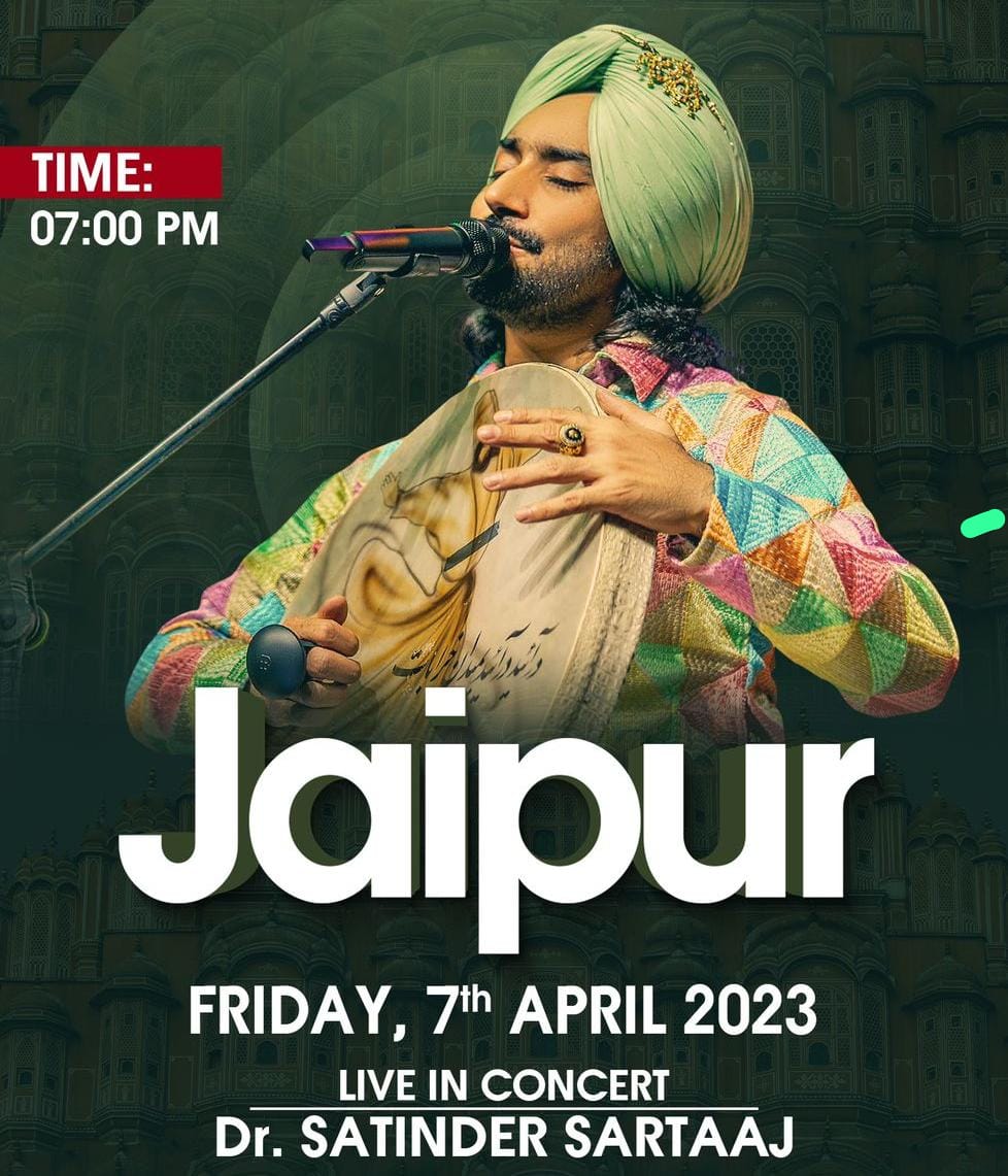 Live concert of Punjabi singer Satinder Sartaj today at 7 pm at Birla ...