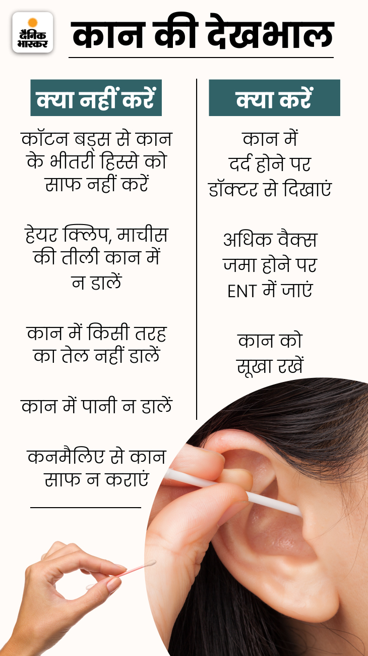 Cotton can cause deafness, pouring oil can tear the curtain | कान साफ ...