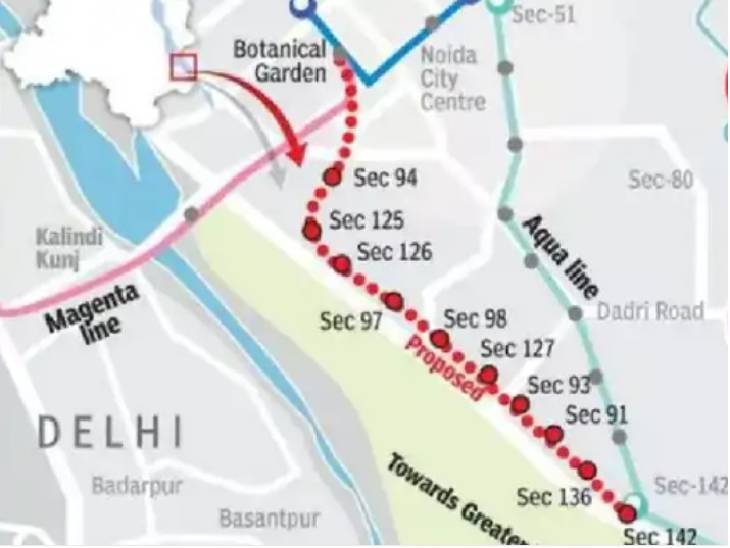Link line will connect Magenta line in Noida, lakhs of people of 22 ...