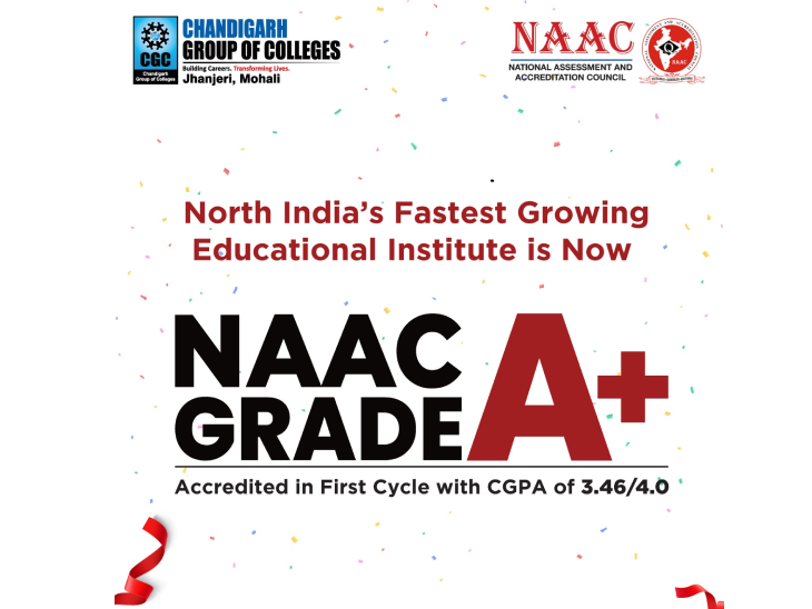 NAAC awarded NAAC A+ accreditation to CGC Jhanjeri with 3.46/4.0 CGPA ...