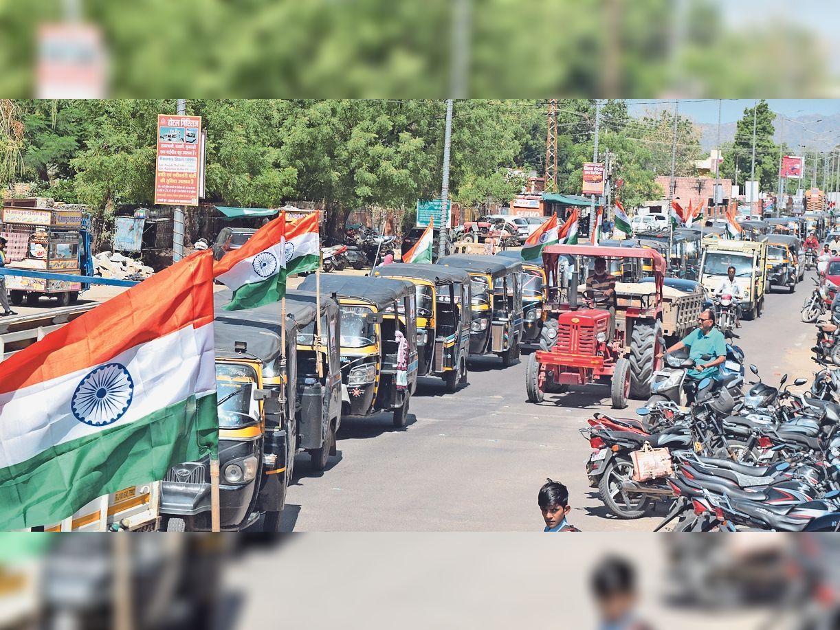 To make Sumerpur a district, a rally was taken out with hundreds of ...