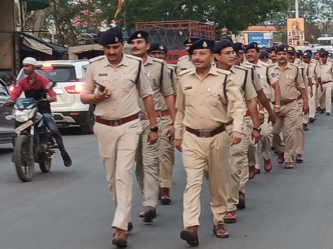 Station in-charge and other police officers roamed the streets of the ...