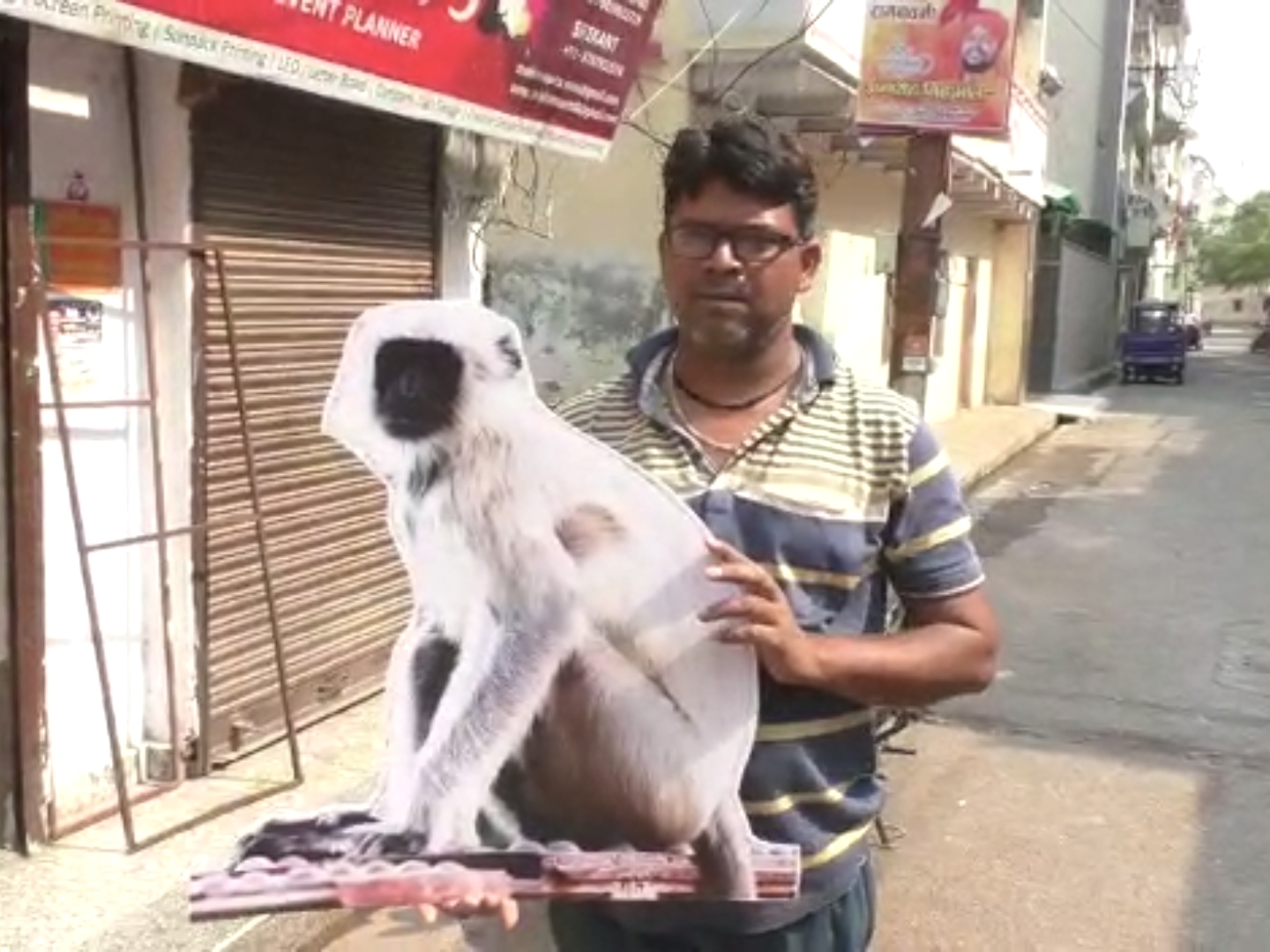 Cutouts of langur are being put outside the houses, people are getting ...