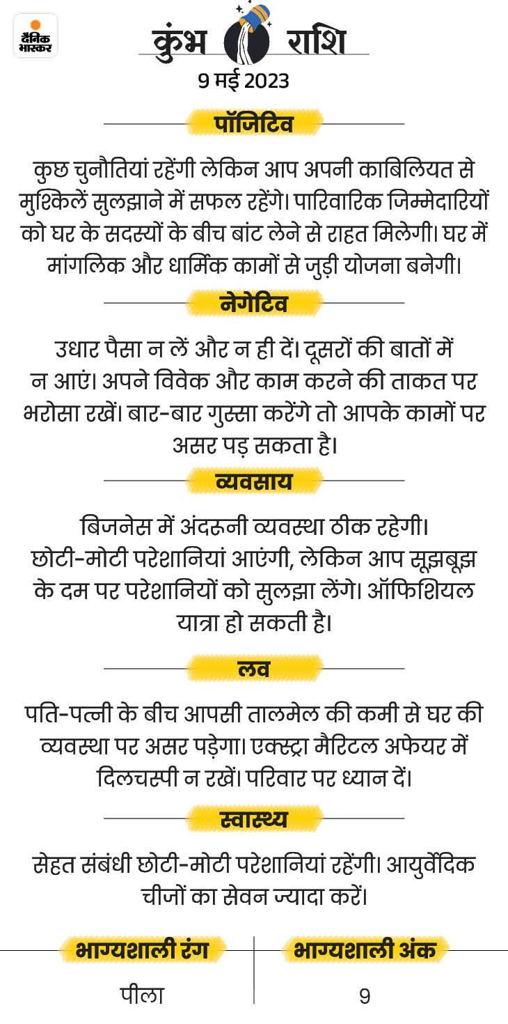 Aaj Ka Rashifal (Horoscope Today) | Daily Rashifal (9th May 2023 ...