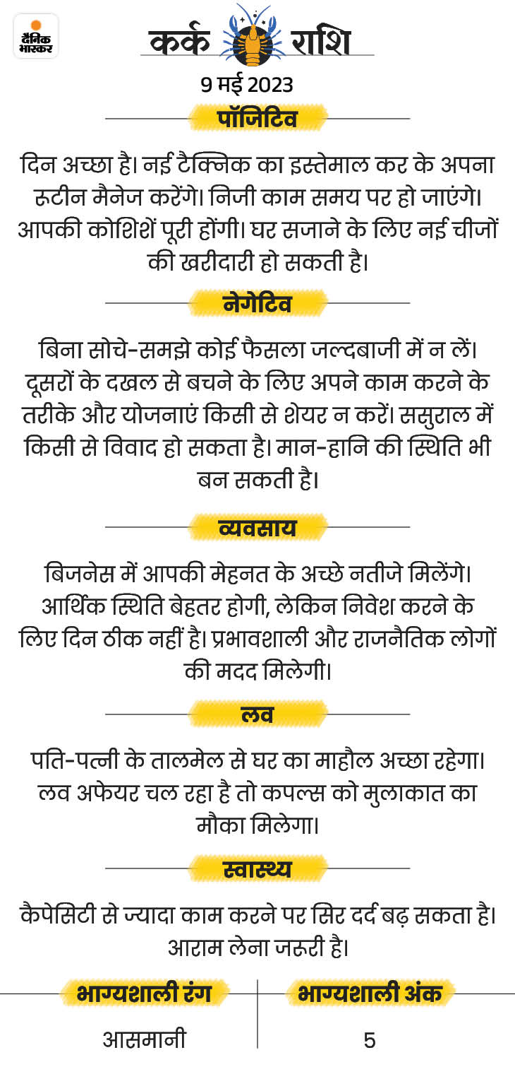 Aaj Ka Rashifal (Horoscope Today) | Daily Rashifal (9th May 2023 ...