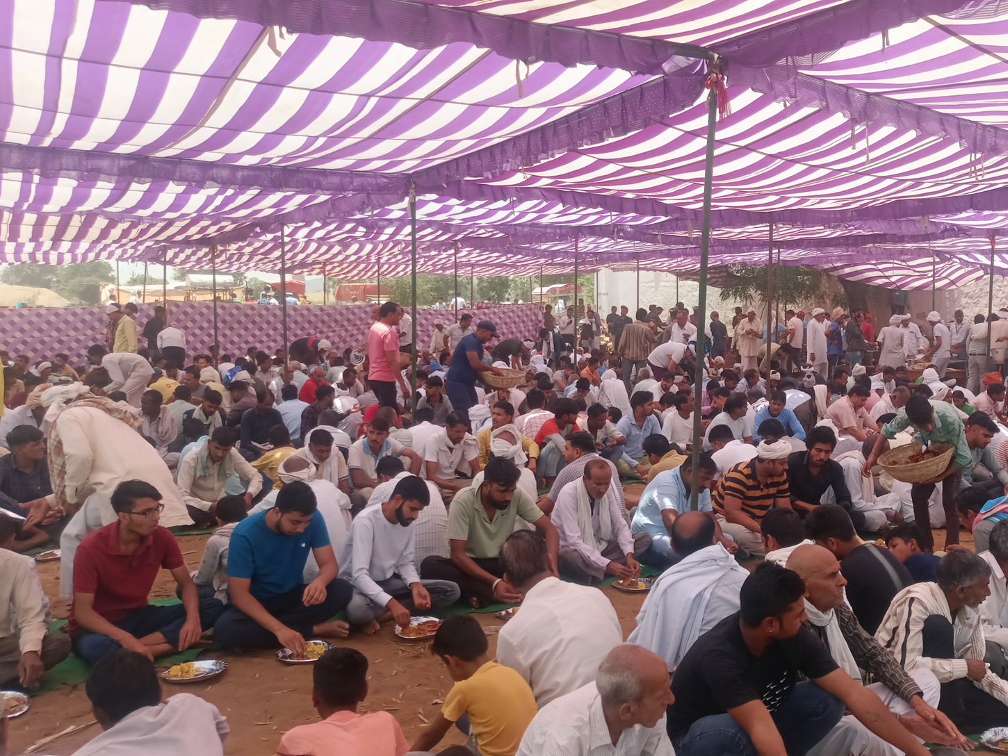 A huge crowd of saints and devotees, cultural programs were held on the ...