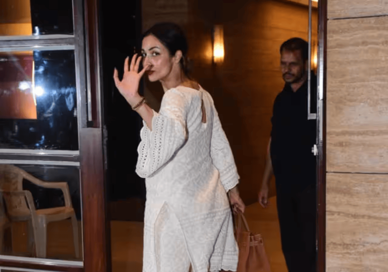 Malaika Arora Desi Look; Spotted In All White Salwar Suit