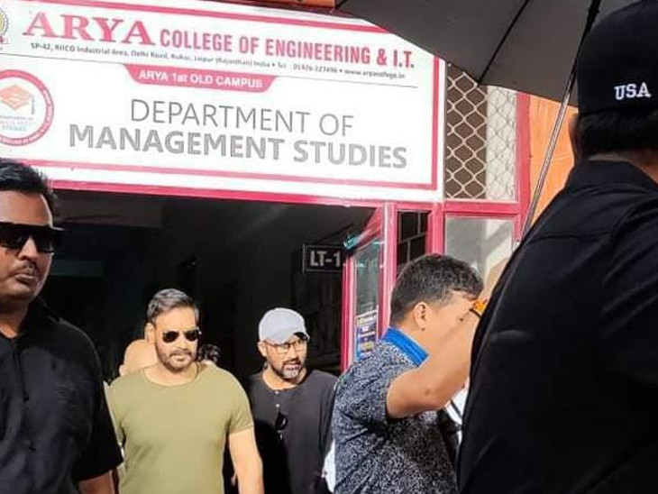 Ajay appeared in the role of an army trainer during the shooting, the ...