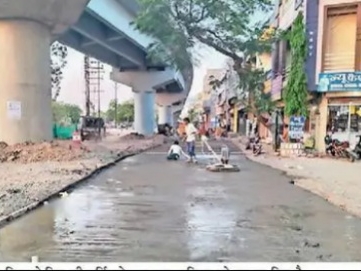 Construction of service road completed, people will pass after a day or ...