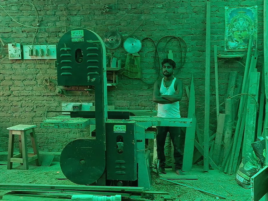 Seized 2 saw machines running without license, also caught teak wood ...