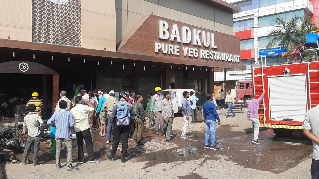 The fire brigade team reached the spot and brought the fire under ...