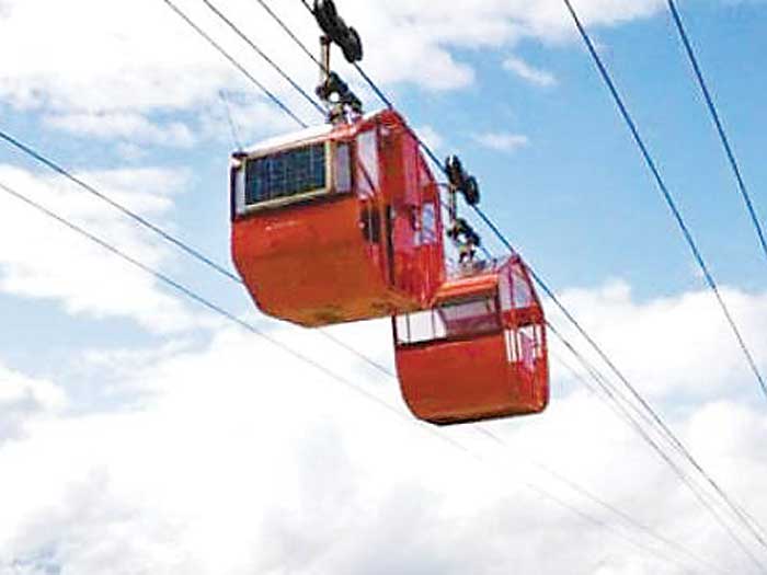 Preparation for making rope-way at Sangam intensified Team from Delhi ...