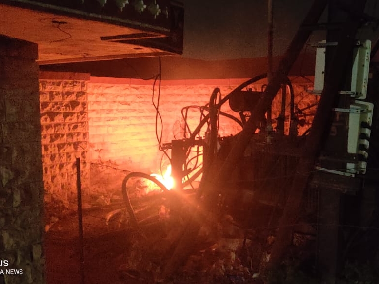 The fire brigade got control of the fire, the electric transformer was ...