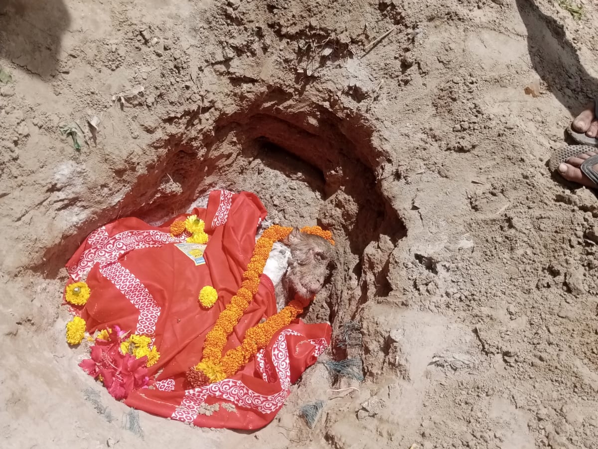 The dead body buried in the temple premises in Auraiya, the servant ...