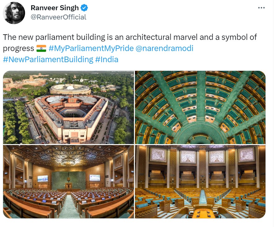 Seen in a floral printed pink saree, said, 'This MP Bhavan is a new ...