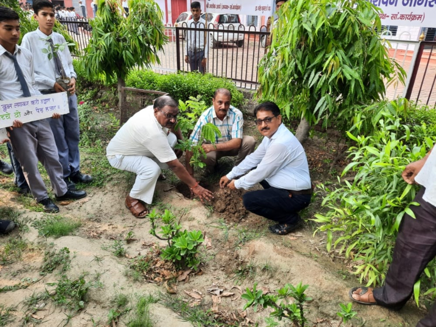 Appeal to plant more and more saplings, plantation done in the school ...
