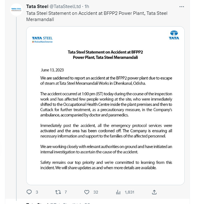 Steam pipe burst, hot steam released, body burned, admitted to ICU ...