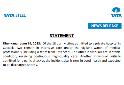 Steam pipe burst, hot steam released, body burned, admitted to ICU ...