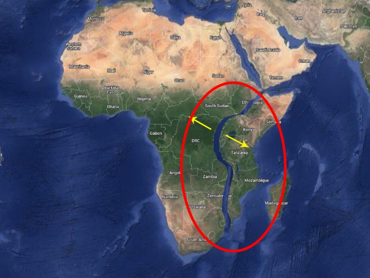 Africa Continent Splitting Update; Possibility Of Forming New Ocean ...
