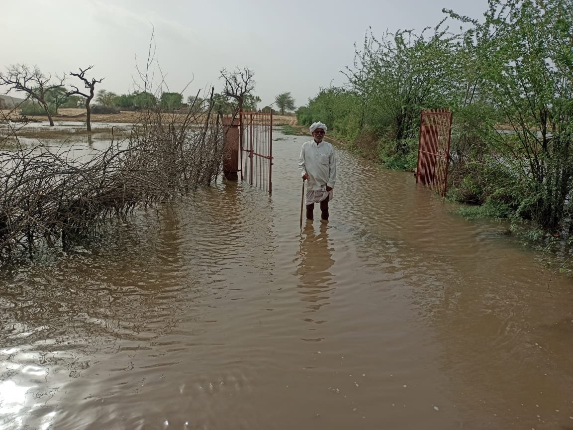 Barmer Cyclone Biparjoy Impacts; Flood-Like Situation In Dhorimana ...