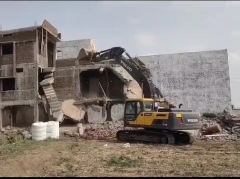 JCB run on pucca houses, administration and police force remained ...