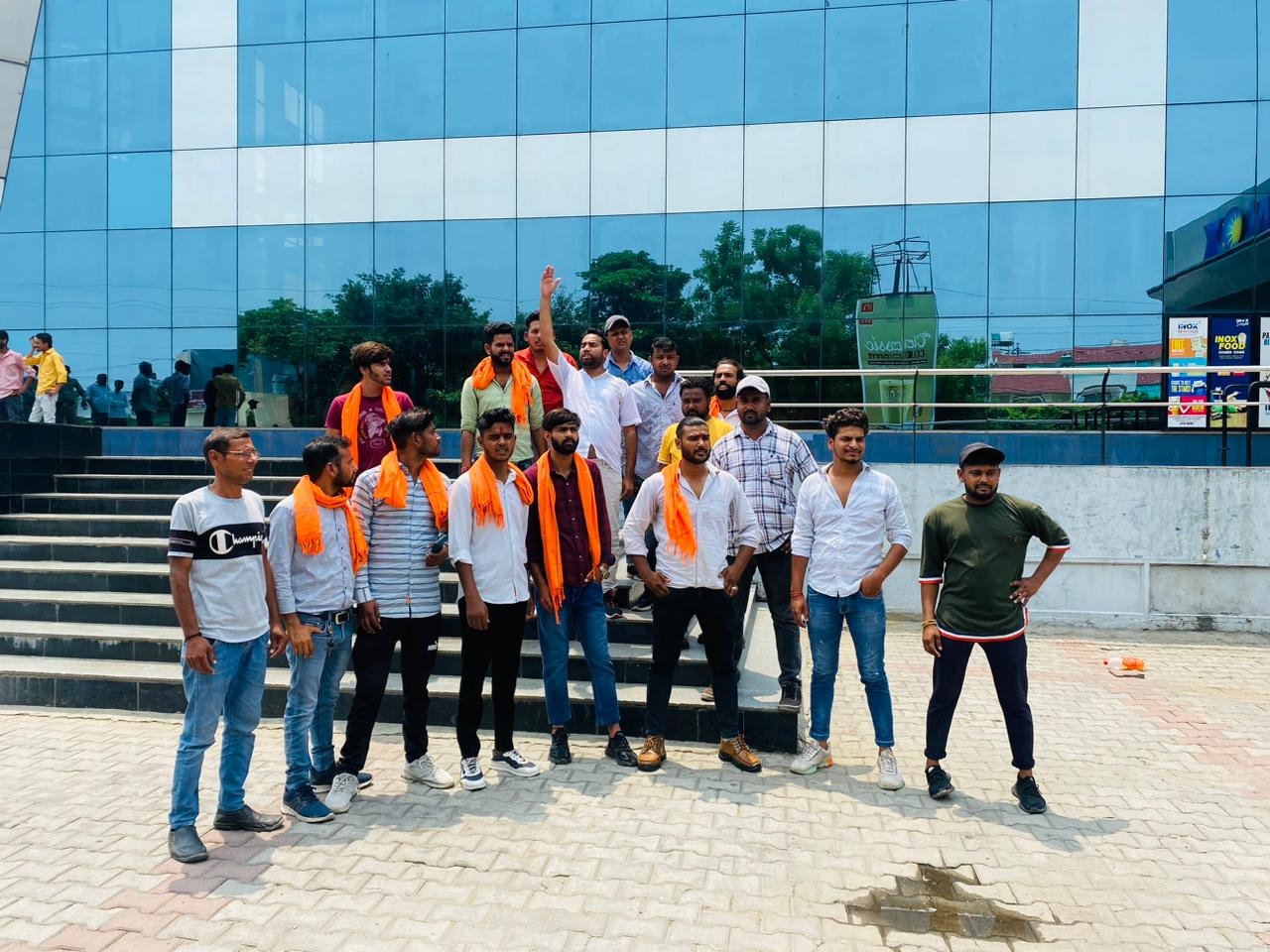 Demand to ban the film 'Adipurush' in Meerut, students sit outside PVS ...