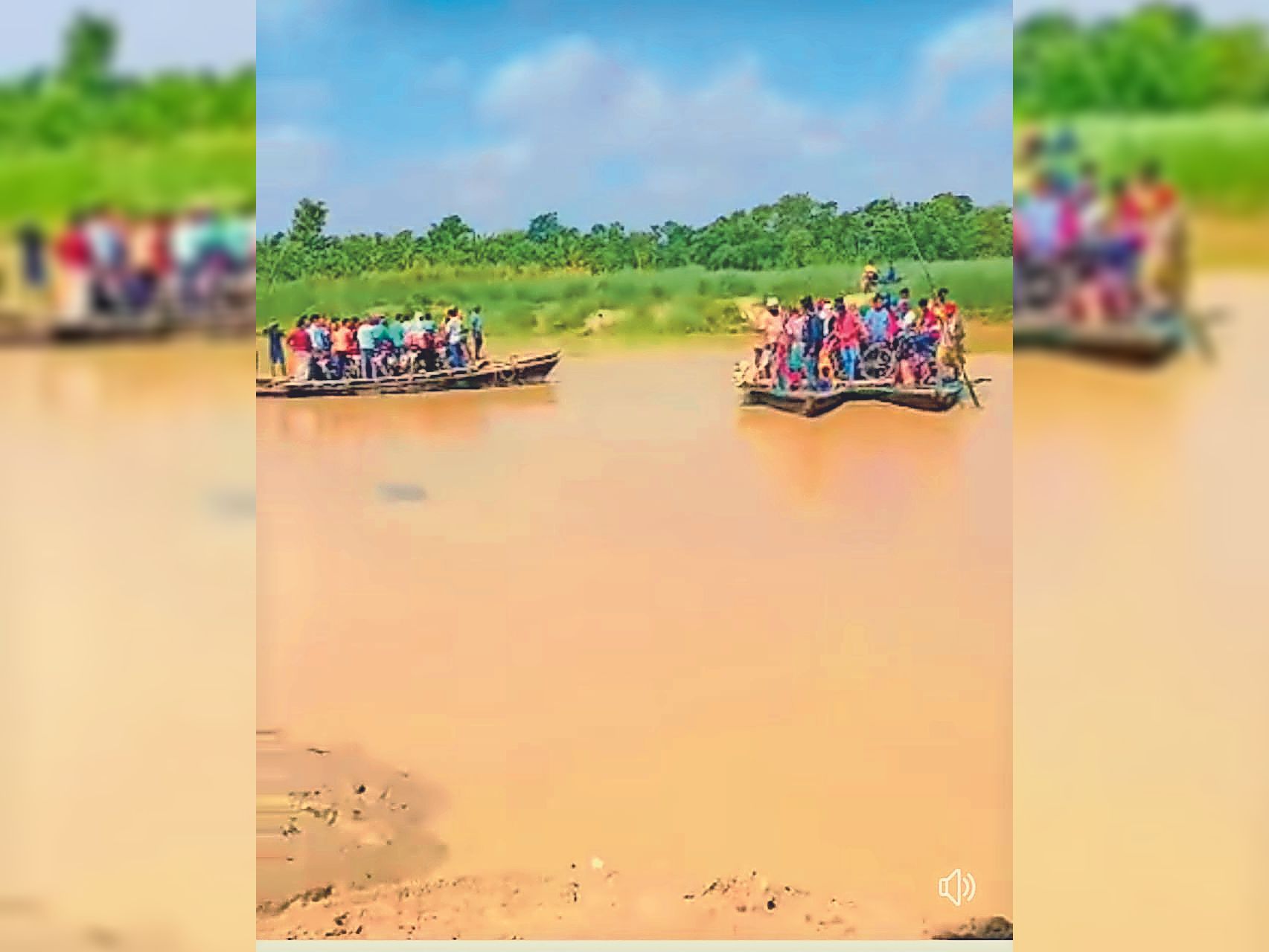 Diversion flowed due to sudden flood in Lalbakaiya river of Bairgania ...