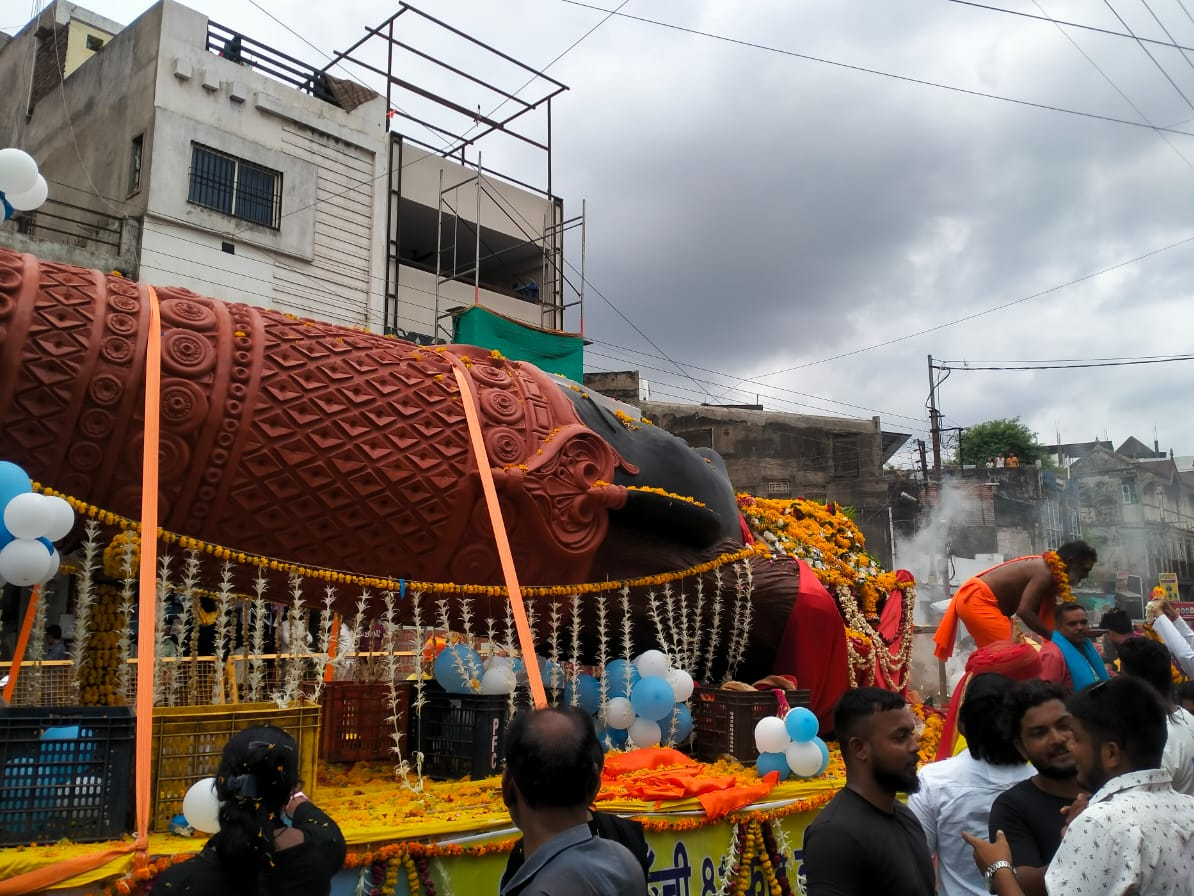 81 feet statue made in Indore will be installed in Chhaigaonmakhan ...