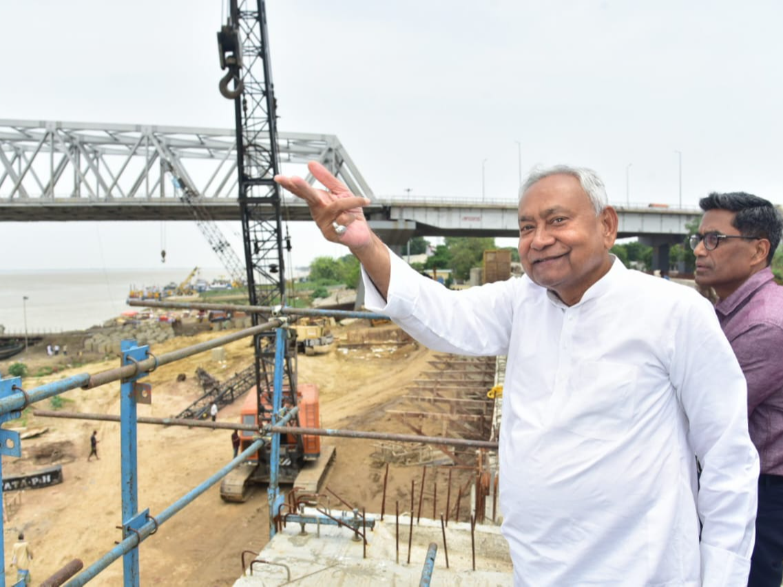cm nitish kumar inspection of jp ganga path today; bihar bhaskar latest ...