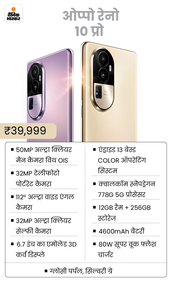 OPPO Reno 10 5G smartphone series launched | OPPO रेनो 10 5G स्मार्टफोन सीरीज भारत में लॉन्च ...