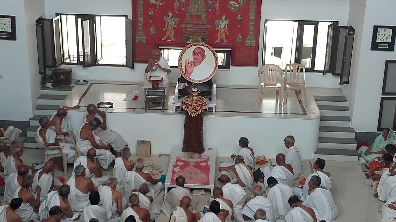 Religious event at Sammed Shikharji on the occasion of death anniversary of Jain Shwetambar ...