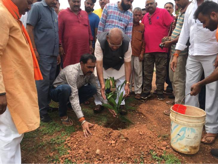 Assembly Speaker planted trees in Rewa | MP विधानसभा अध्यक्ष ने किया ...