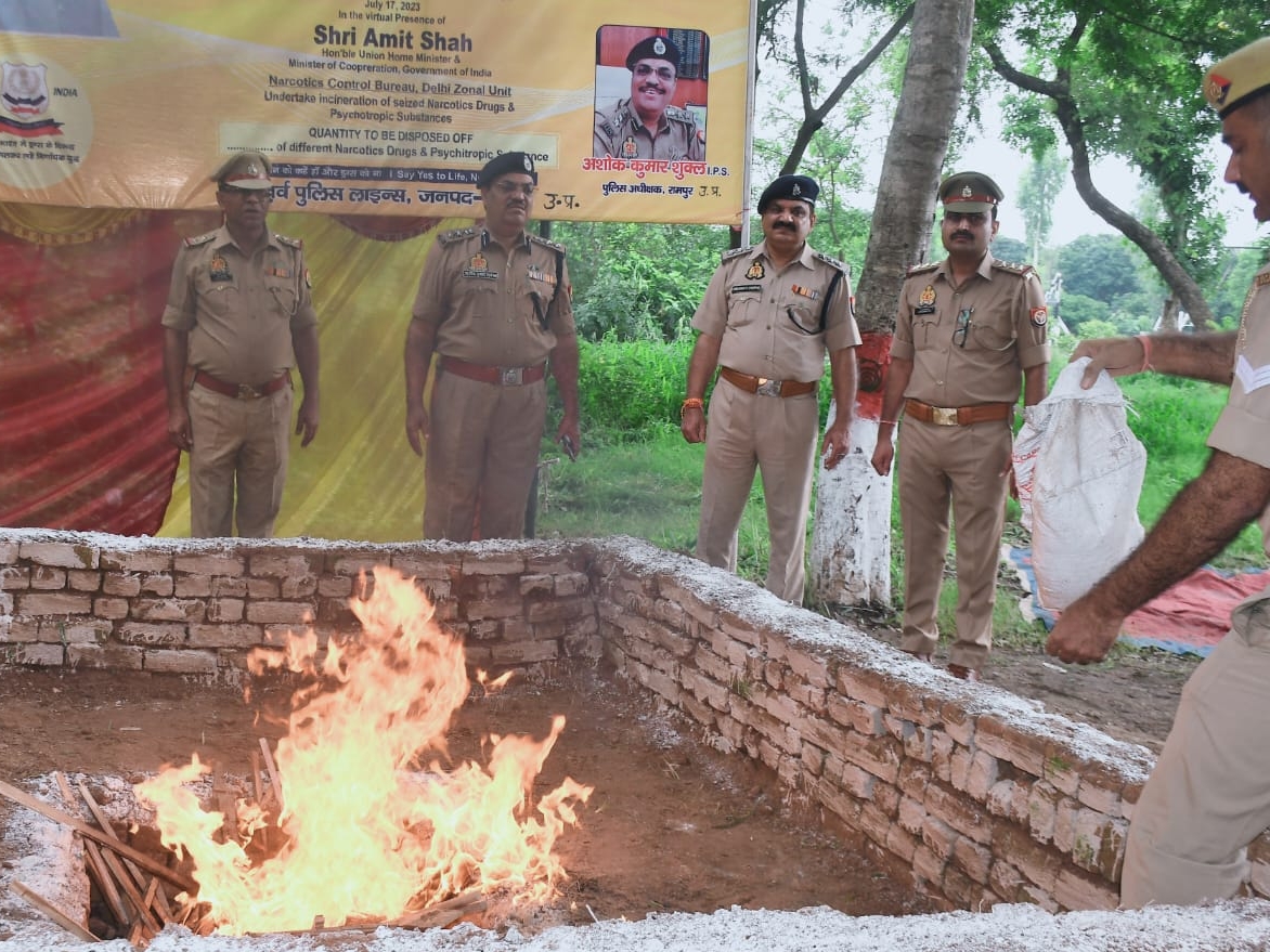 Disposal, charas-smack, doda churna and intoxicant powder was done in ...