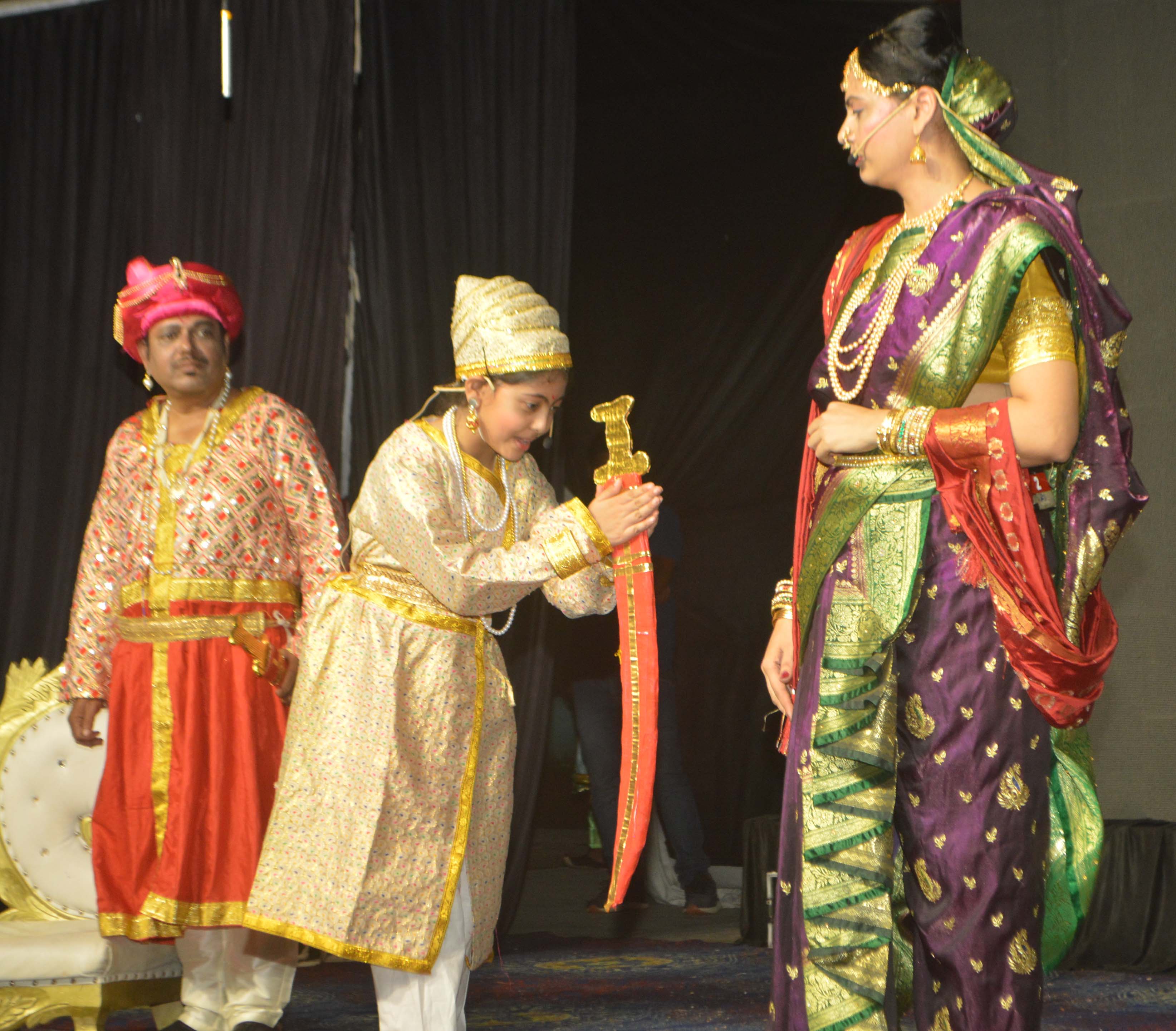 theatrical staging; 30 characters brought alive the heroic saga of ...