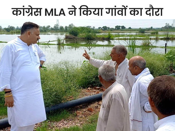 Haryana Jhajjar Badli Farm Rain Water; MLA Kuldeep Vats | झज्जर के ...