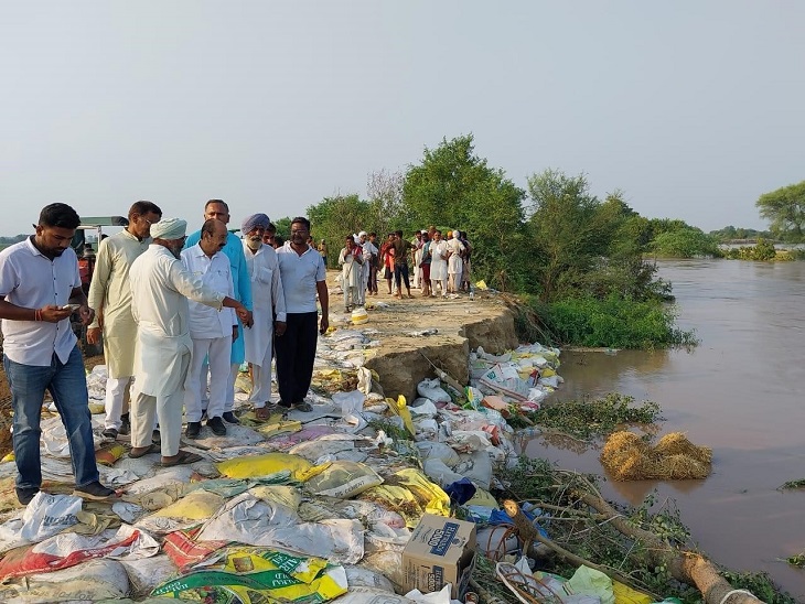 Haryana Water Flood Ghaggar Updates;Record 44 thousand Cusecs Water Otu ...