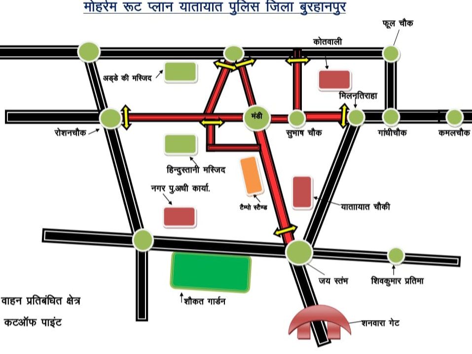 The traffic police issued a route map for the convenience of the common ...