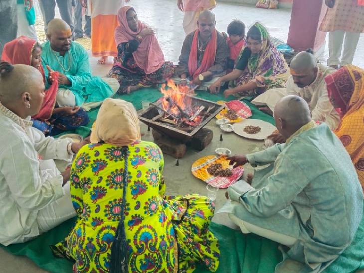 Sant Samaj got the process done on the banks of Narmada in Nemawar ...