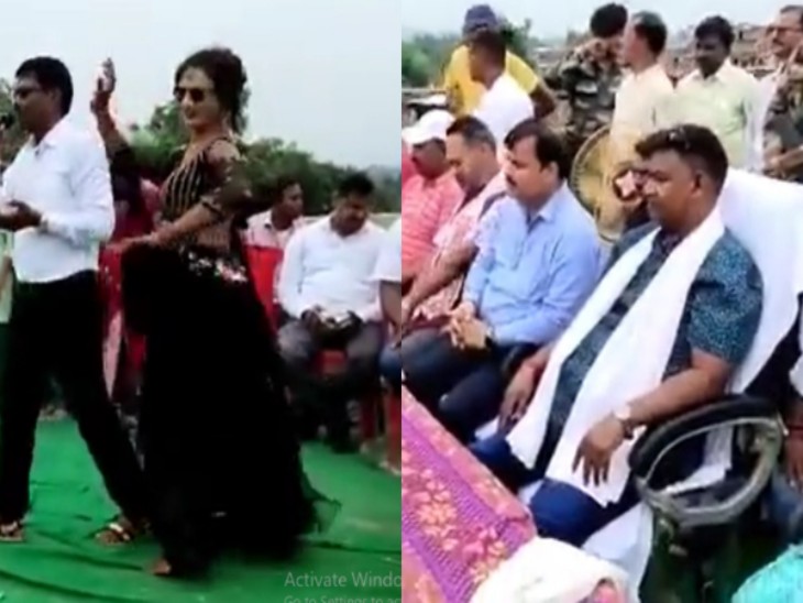 Launda dance at the inauguration of the school building in Chatra ...