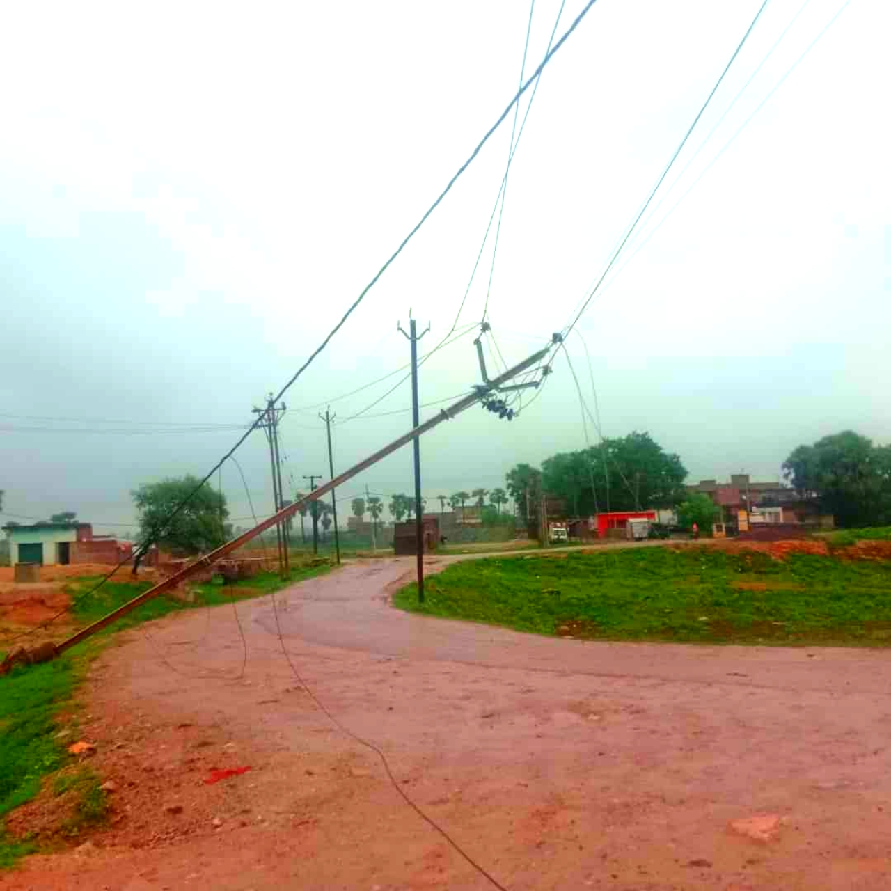 Dozens of villages got power cut due to falling pole in the storm ...