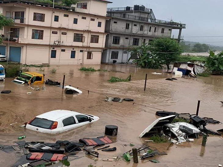 Mandi weather Video update | Chandigarh-Manali Four lane | land slide ...