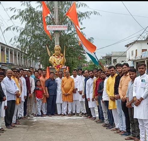 Tricolor rally taken out on birth anniversary of Rashtraveer Durgadas ...