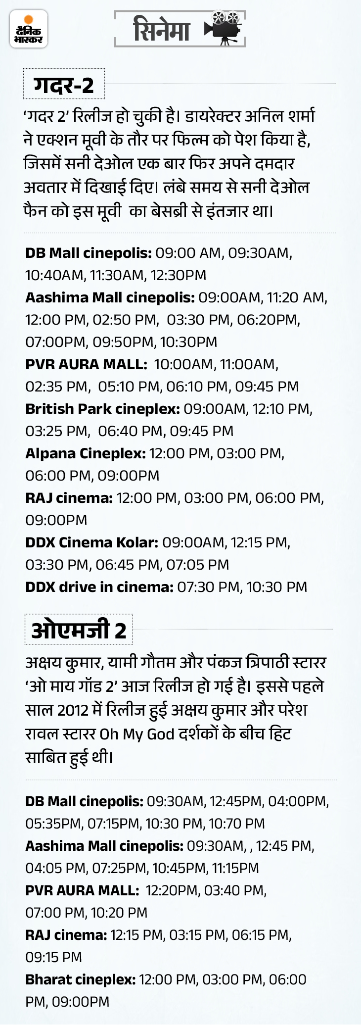 Bhopal News Today (17th August); KK Manon Visit And Today's Best Deals ...