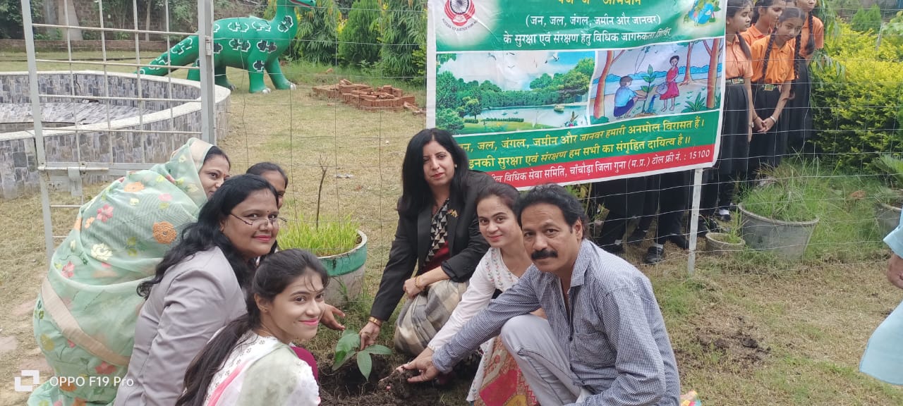 Plantation done in school premises under Panch-J campaign | पंच-ज ...