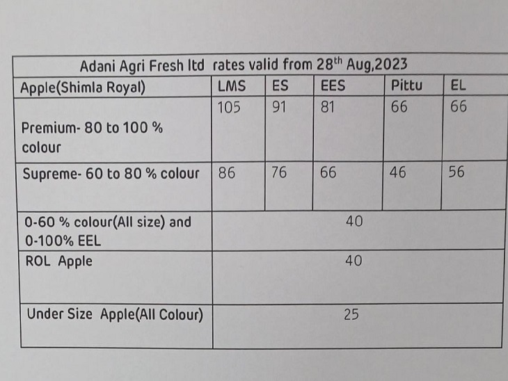 Shimla: Adani opens apple rates; Less price | Apple growers furious ...