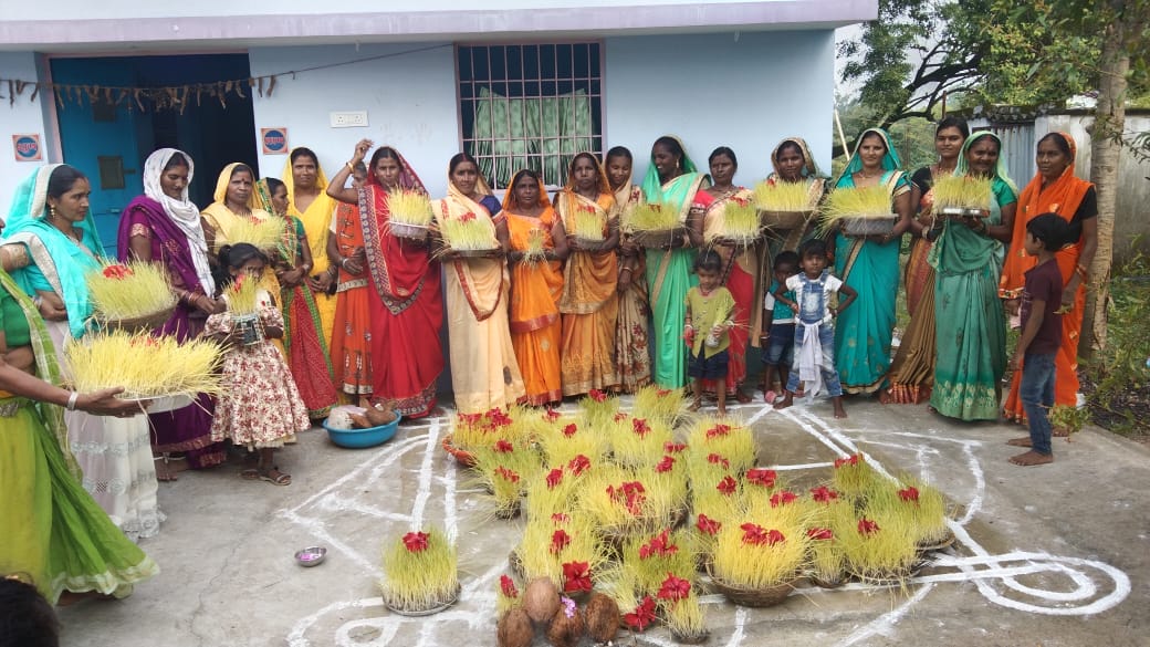 Folk festival Bhojali celebrated with enthusiasm | उत्साह से मनाया गया ...