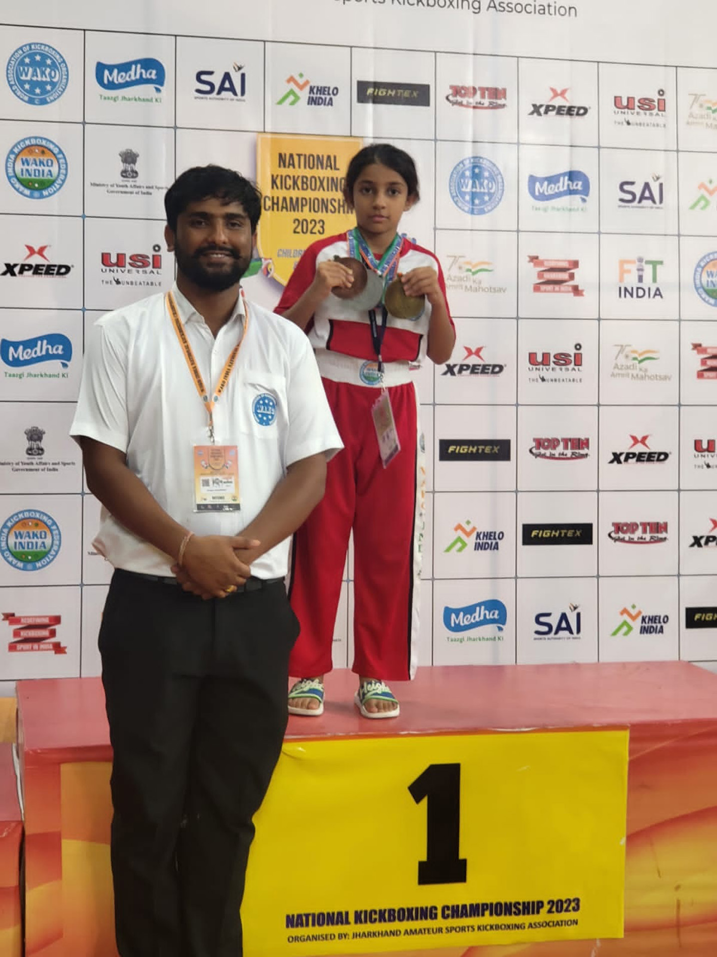 Two sisters of Bhungra won medals in the National Kick Boxing ...