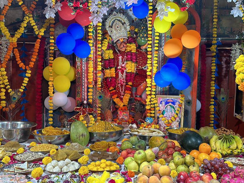 Annakoot festival celebrated at Hanumanji's temple in badi sadadi ...