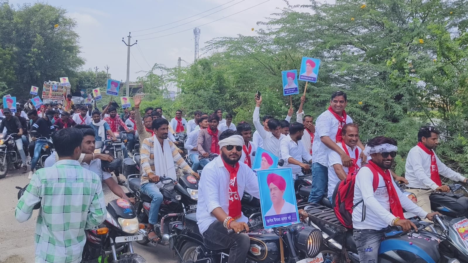 Vehicle rally taken out on the birth anniversary of Colonel Bainsla ...