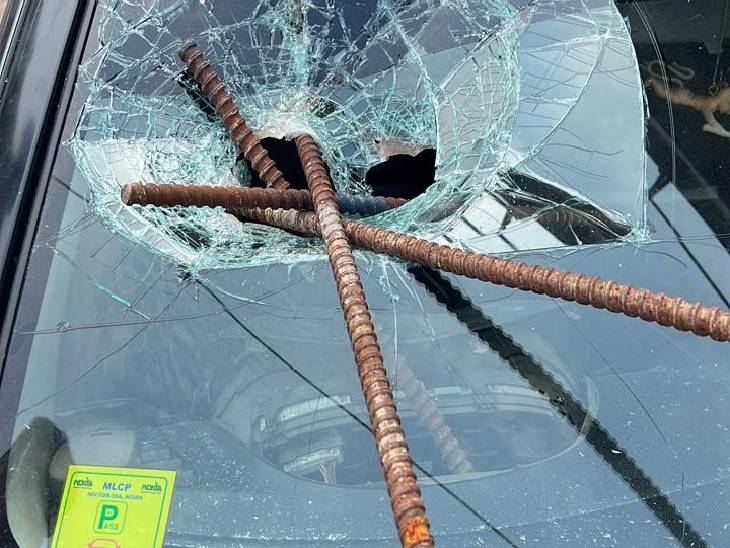 Axe Through Windshield